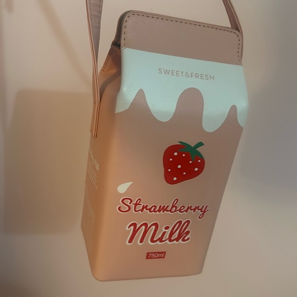 Bags | Cutecore Kawaii Strawberry Milk Bag | Poshmark